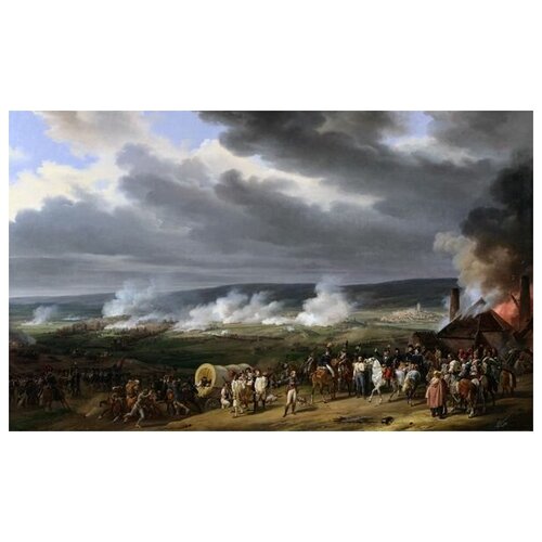 Репродукция на холсте Сражение при Жемапе (The Battle of Jemappes) Верне Орас 49см. x 30см.