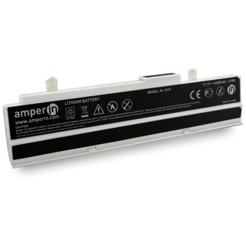 Аккумуляторная батарея (аккумулятор) AI-1015W для ноутбука Asus EEE PC 1015 1016 1011PX VX6 11.1V 4400mAh (49Wh) Amperin белая