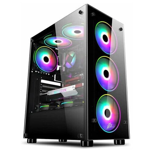 Игровой компьютер BrandStar P7886569. Ryzen 5 3600, DDR4 4GB 2666MHz, 2TB M.2 NVMe SSD, RTX 4060 Ti 8GB, 750W, Windows 10 Pro, Wi-Fi