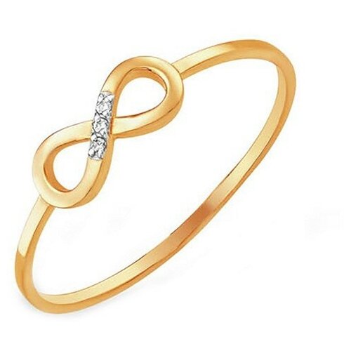 Кольцо The Jeweller, красное золото, 585 проба, фианит