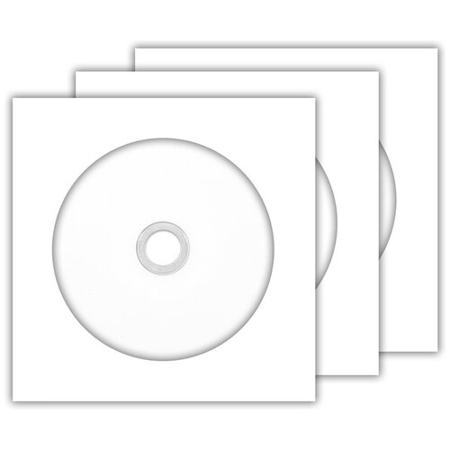 Диск DVD-R Ritek 4,7Gb 16x Printable Ritek, в бумажном конверте с окном, 3 шт.
