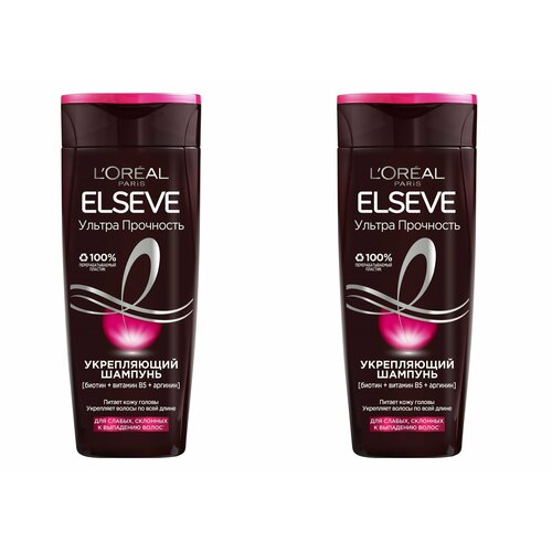 Шампунь, L'Oreal Paris, Elseve, ультра прочность, 400 мл, 2 шт