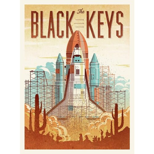 Плакат, постер на бумаге The Black Keys/Блэк Кейс. Размер 60 х 84 см