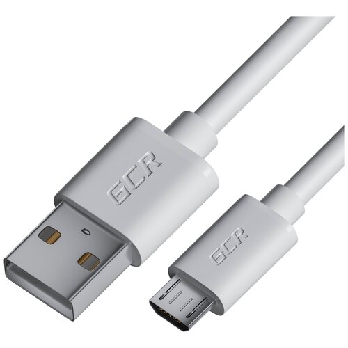Кабель GCR USB - microUSB (GCR-UA1U), 1 м, белый