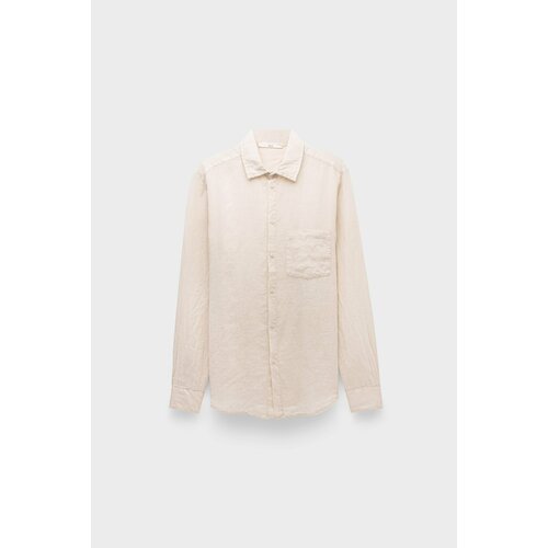 Рубашка daub one pocket shirt, размер 46, бежевый