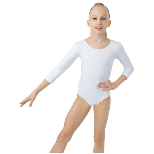 Купальник для гимнастики и танцев Grace Dance, размер 26, белый