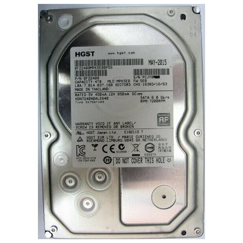 4 ТБ Внутренний жесткий диск Hitachi HDN724040ALE640 (HDN724040ALE640)