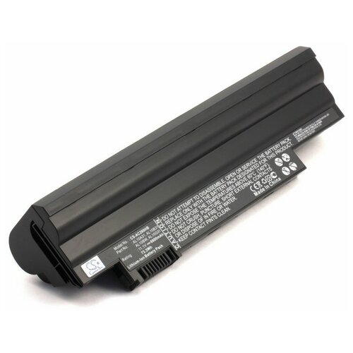 Усиленный аккумулятор для Acer AL10B31 (6600mAh), черный