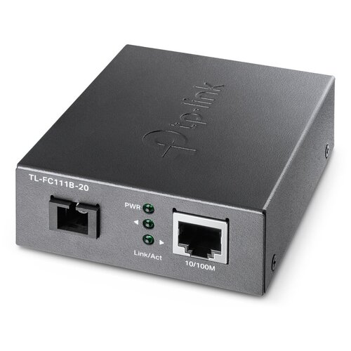 WDM медиаконвертер 10/100 TP-Link TL-FC111PB-20, черный [TL-FC111PB-20]