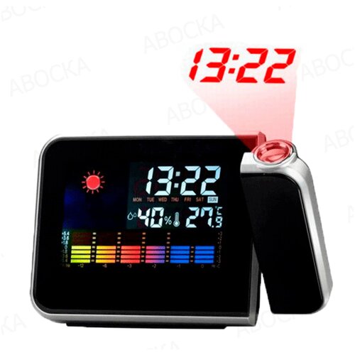 Проекционные часы DS-8190 /будильник, подсветка, температура, влажность