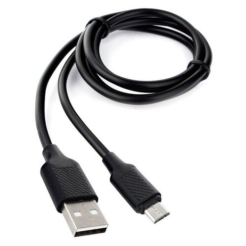 Кабель CCB-mUSB2-AMBMO2-1MB, microUSB - USB, 2.4 А, 1 м, быстрая зарядка, черный