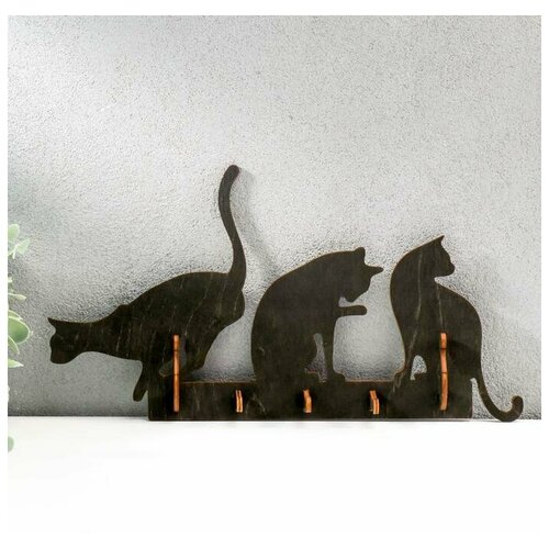 Ключница открытая "Три кошки" 31×17×3 см микс