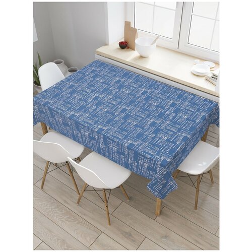 Скатерть прямоугольная JoyArty на кухонный стол "Текстиль гранж" из оксфорда, 120x145 см