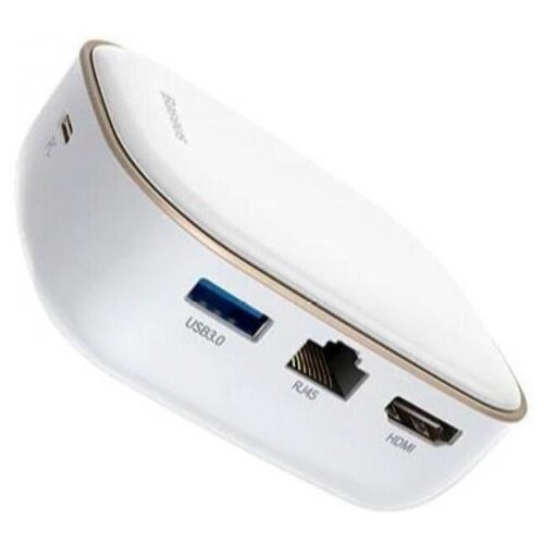 Хаб Baseus Multifunctional Charger Type-C to USB3.0+HDMI+SD/TF+RJ45 - Белый (CAHUB-AU02)