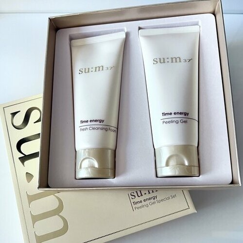 SU: M37 Косметический набор для очищения пилинг+пенка Time Energy Peeling Gel & Cleansing Set