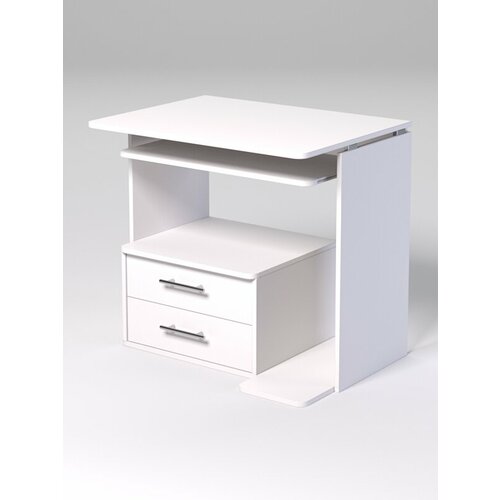 Компьютерный стол "менеджер" №25, Белый 80 x 60 x 75 см