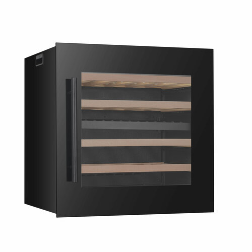 Винный шкаф Vinicole VI30D Чёрный. Двухзонный, монотемпературный, компрессорный холодильник для вина