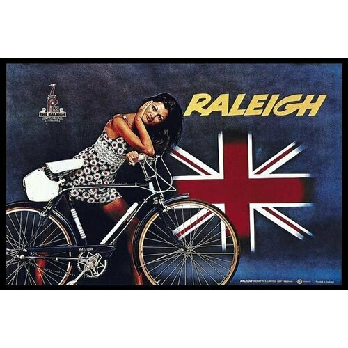 Плакат, постер на бумаге иностранный Raleigh. Размер 21 х 30 см