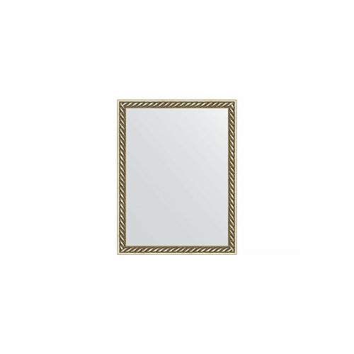 Зеркало настенное EVOFORM в багетной раме витая латунь, 34х44 см, для гостиной, прихожей, кабинета, спальни и ванной комнаты, BY 1338