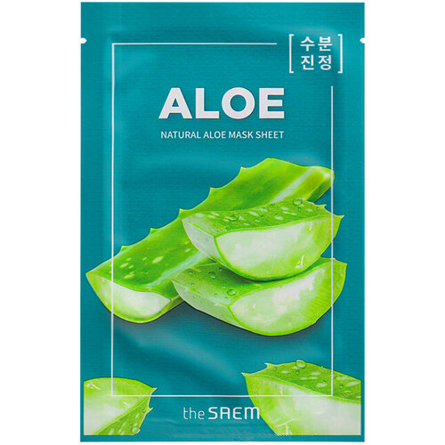 The Saem~Смягчающая защитная тканевая маска с экстрактом алоэ~Natural Aloe Mask Sheet