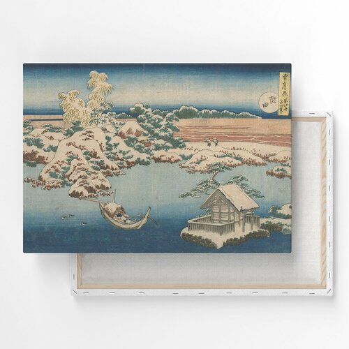 Картина на холсте, репродукция / Кацусика Хокусай / Размер 40 x 53 см