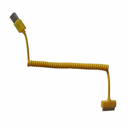 Кабель USB для iPhone 2/3/4 "телефонный провод" <желтый>