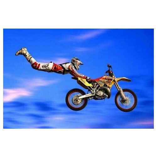 Плакат, постер на холсте Motocross/Мотокросс. Размер 42 х 60 см