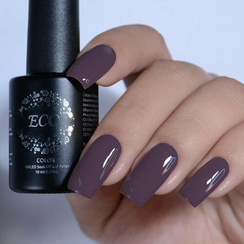 Гель-лак для ногтей ТМ ECO "Туманный Альбион" №107, 10 мл, лиловый, коричневый