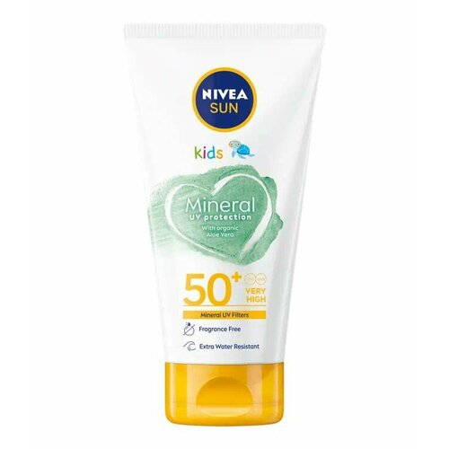 "Детский солнцезащитный крем Nivea Sun Mineral SPF 50" 150 мл