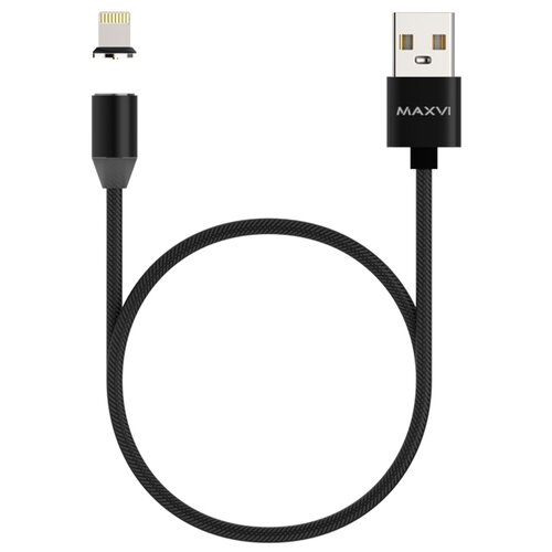 Кабель MAXVI USB - Lightning (MCm-01L) только для зарядки, 1 м, 1 шт., черный