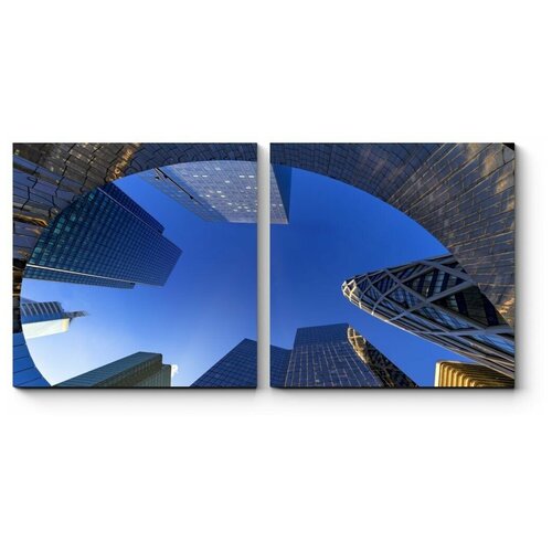 Модульная картина Зеркало парижских небоскребов40x20