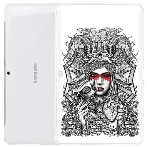 Чехол задняя-панель-накладка-бампер MyPads грусная девушка для Samsung Galaxy Tab 2 10.1 P5100/P5110 противоударный