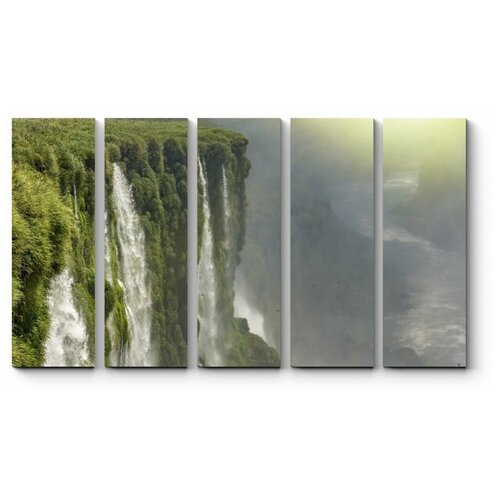 Модульная картина Мохнатый водопад 90x54