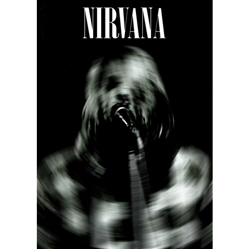 Плакат, постер на бумаге Nirvana-Kurt Cobain/Нирвана-Курт Кобейн. Размер 30 х 42 см