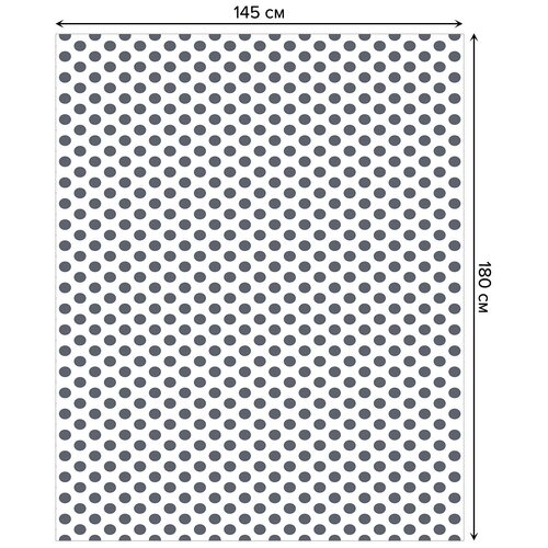 Скатерть прямоугольная JoyArty "Точечные круги" из сатена, 180x145 см