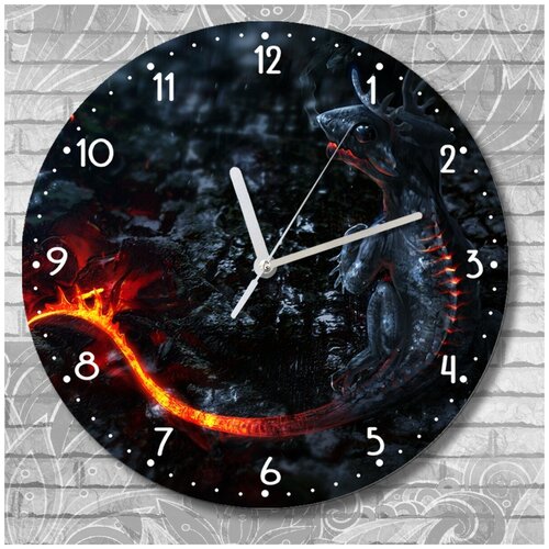 Настенные часы УФ фэнтези дракон - 3139