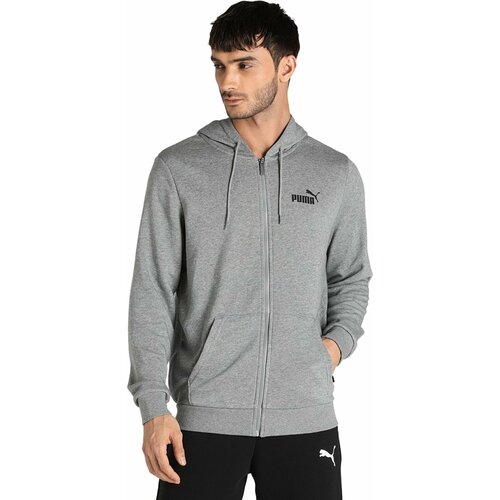 Толстовка PUMA Ess Small Logo Fz Hoodie, размер M, черный