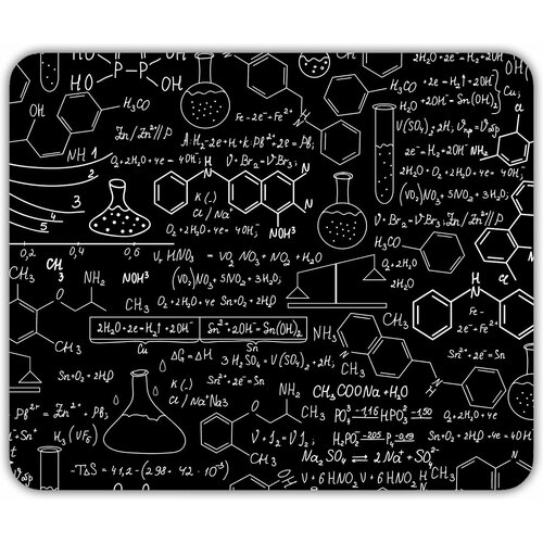 Коврик для мыши "Химические формулы на доске" (24 x 20 см x 3 мм)