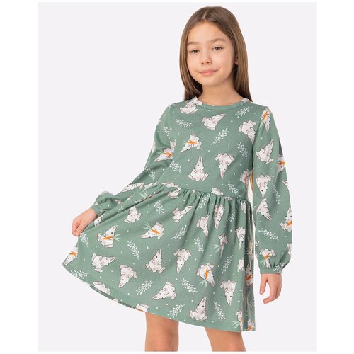 Платье HappyFox, размер 110, зеленый