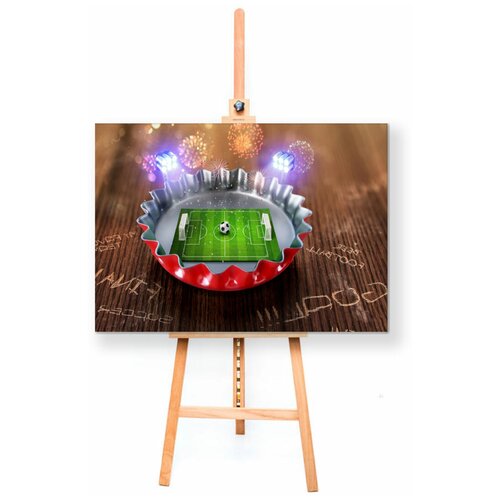 Интерьерная картина Coolpodarok Футбол Пивная крышка Футбольное поле