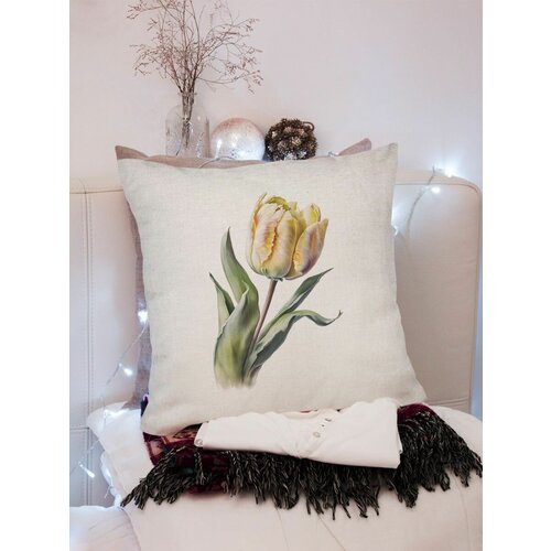 Подушка декоративная на диван Цветы и растения №50