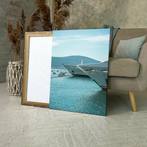 Картина на холсте (Океан Виктори - яхты миллиардеров) 40x60 см. Интерьерная, на стену.