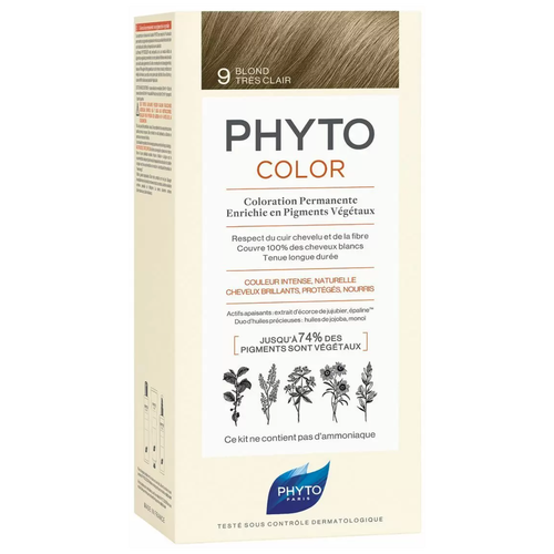 PHYTO PhytoColor краска для волос Coloration Permanente, 9 Очень светлый блонд, 150 мл