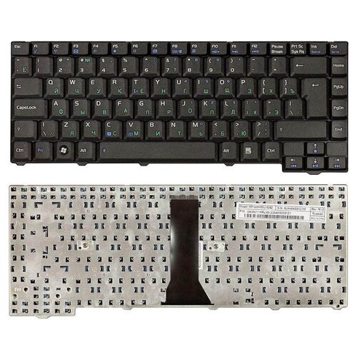 Клавиатура для ноутбука Asus K012462A1 (24 pin), Русская, Черная