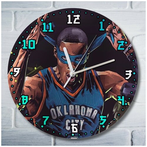 Настенные часы УФ Спорт баскетбол (Расселл Уэстбрук) - 1087