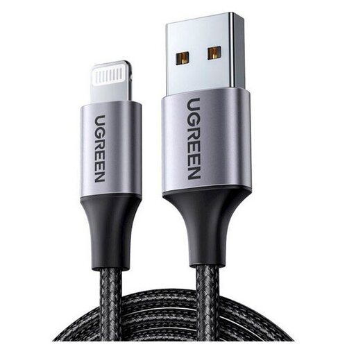 Кабель UGREEN Lightning to USB Cable Alu Case with Braided 1m US199 (Black) (60156)