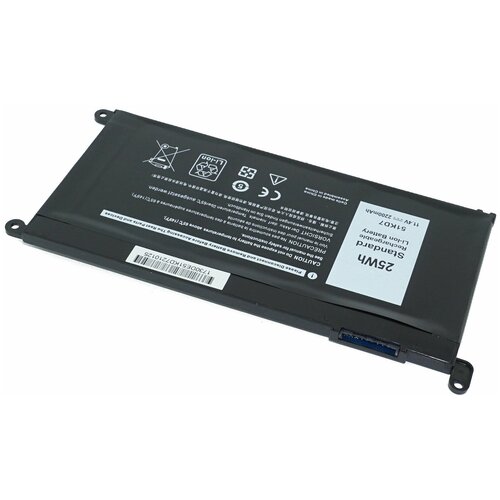 Аккумуляторная батарея (аккумулятор) 51KD7 для ноутбука Dell 3180, 3189 черная 11.4V 2200mAh