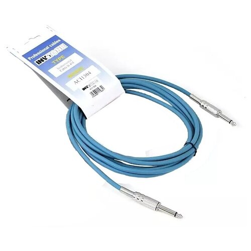 INVOTONE ACI1302/B - инструментальный кабель,6,3 джек моно <-> 6,3, длина 2 м (синий)