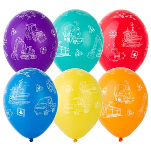 Набор воздушных шаров Belbal Виды транспорта 1103-2359, разноцветный, 25 шт.