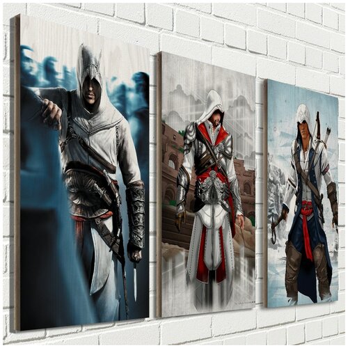 Модульная картина игра Assassins creed (Ассасин крид, PS4, PS5, PC, Альтаир, Эцио, Конор) - 1099